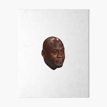 "Michael Jordan Crying Face meme" Art Board Print for Sale by jamcaYT ...