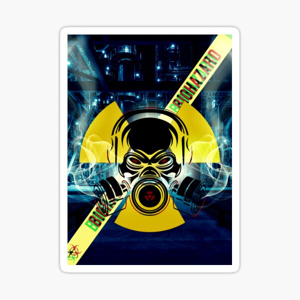"Biohazard Gas Mask " Sticker for Sale by DancingMonkey11 | Redbubble