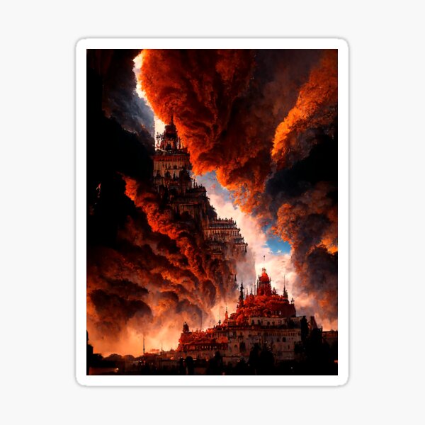 "Great Fire Of The East" Sticker for Sale by TheHouseMaster | Redbubble