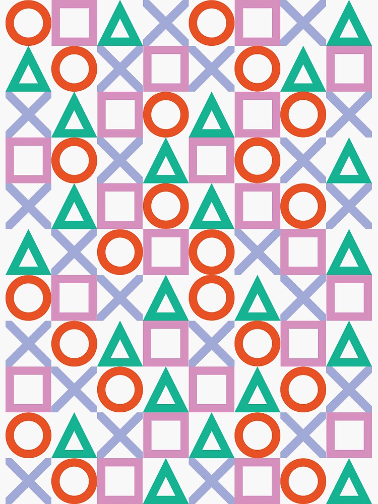 "Playstation, SONY buttons pattern" Sticker for Sale by NerdyMaps ...