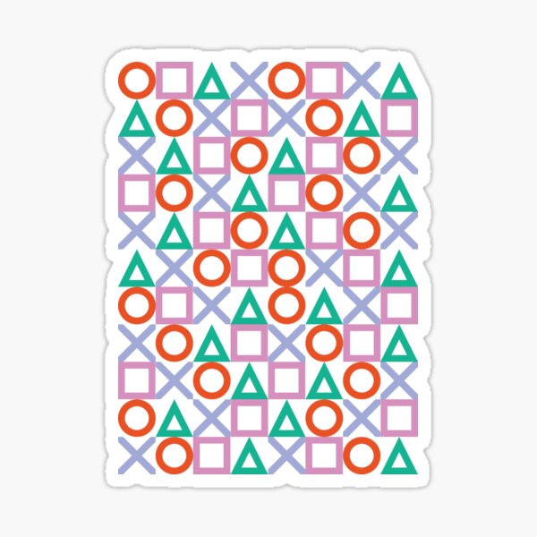 "Playstation, SONY buttons pattern" Sticker for Sale by NerdyMaps ...