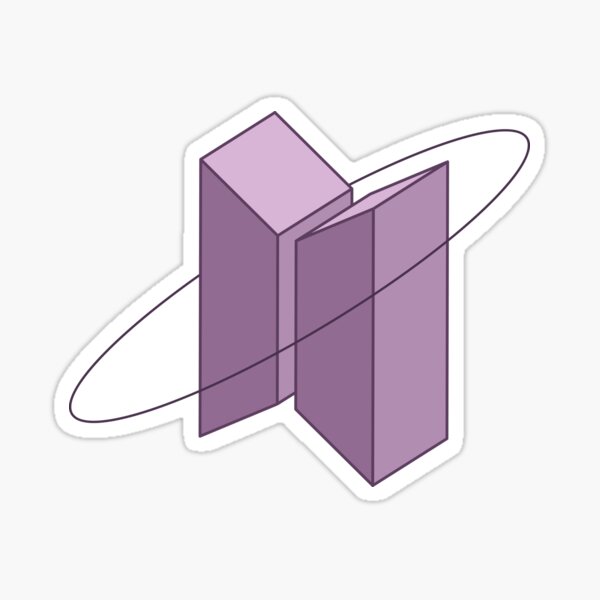 "Kpop BTS Logo Borahae" Sticker for Sale by Cocolorr | Redbubble