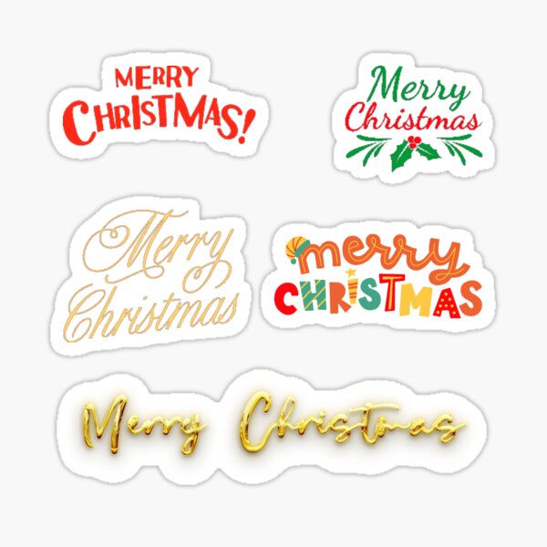 "Merry Christmas Sticker Pack" Sticker for Sale by MICKSPIKS | Redbubble