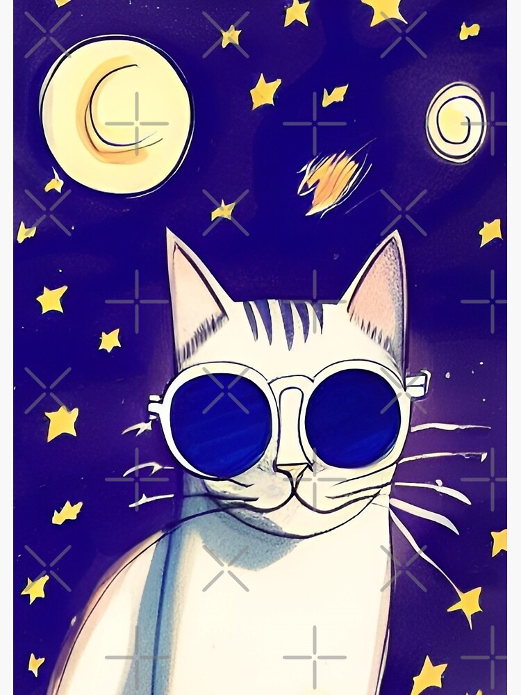 "Starry Night Cat" Sticker for Sale by OlympicsMerch | Redbubble