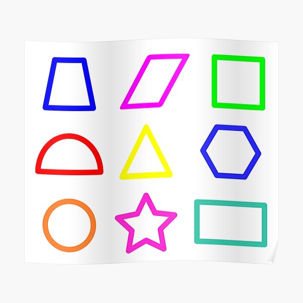 "Basic Shapes" Poster for Sale by Sarahvintage | Redbubble