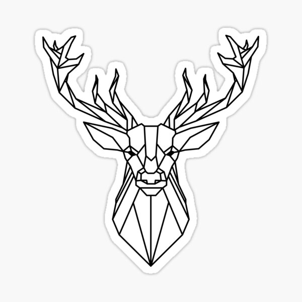 "Geometric Stag" Sticker for Sale by TheShirtShopUK | Redbubble