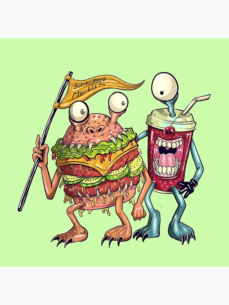 "Monster Junk Food" Poster for Sale by spash-Ink | Redbubble