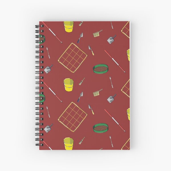 "Archaeology pattern red" Spiral Notebook for Sale by strand-andstray ...