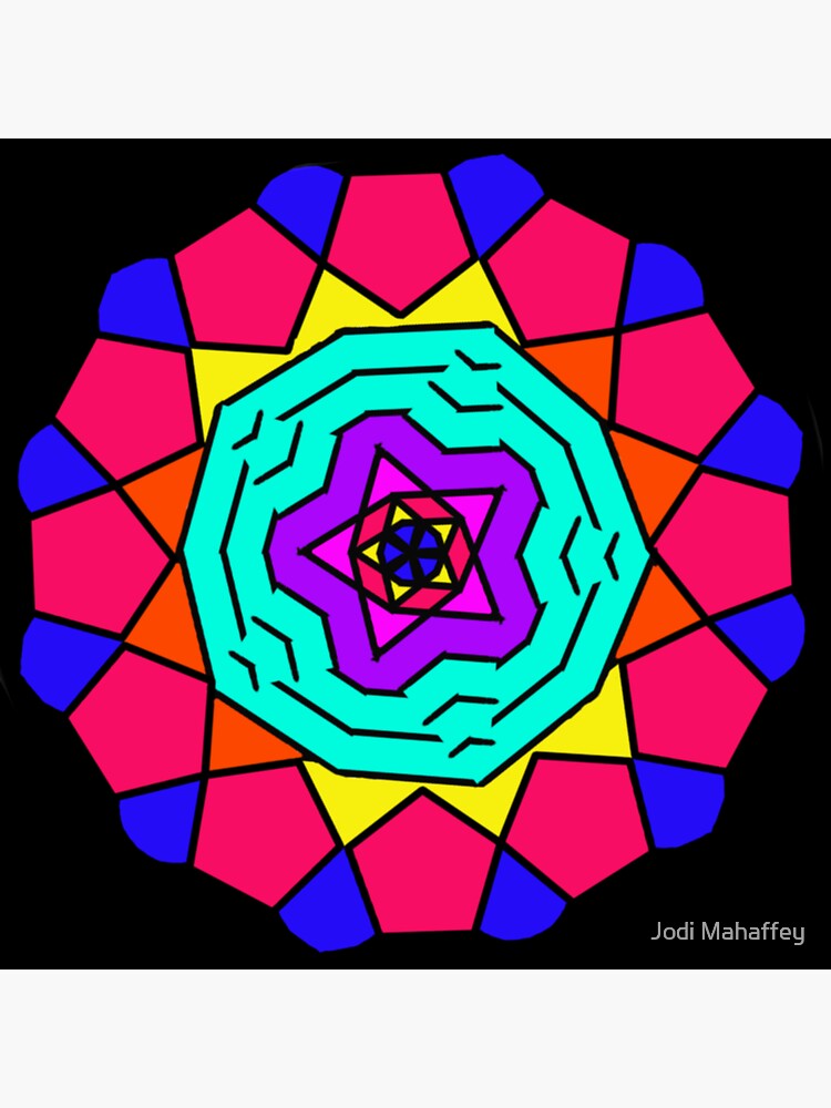 "Pentagram Mandela repeating pattern " Sticker for Sale by JojoDolly ...