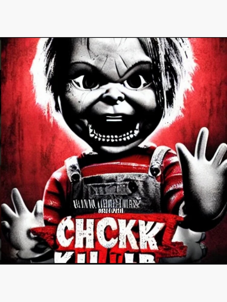 "Chucky the killer doll VS Zombies halloween movie poster" Sticker for ...