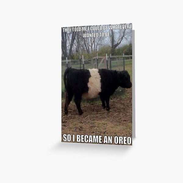 "Funny cow oreo - Meme" Greeting Card for Sale by pusla | Redbubble