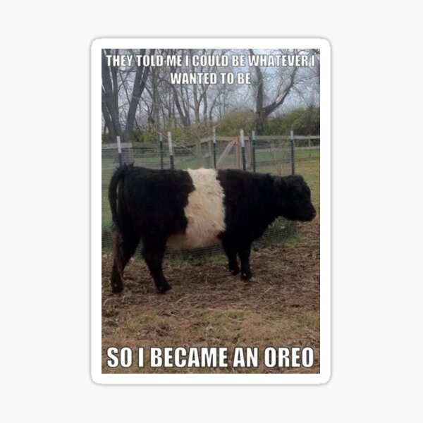 "Funny cow oreo - Meme" Sticker for Sale by pusla | Redbubble