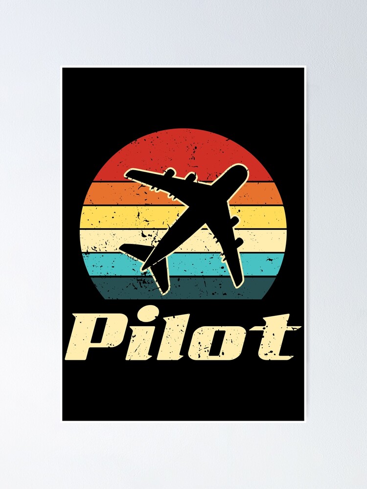 "Retro Aviation Vintage Pilot" Poster for Sale by NestaReign | Redbubble