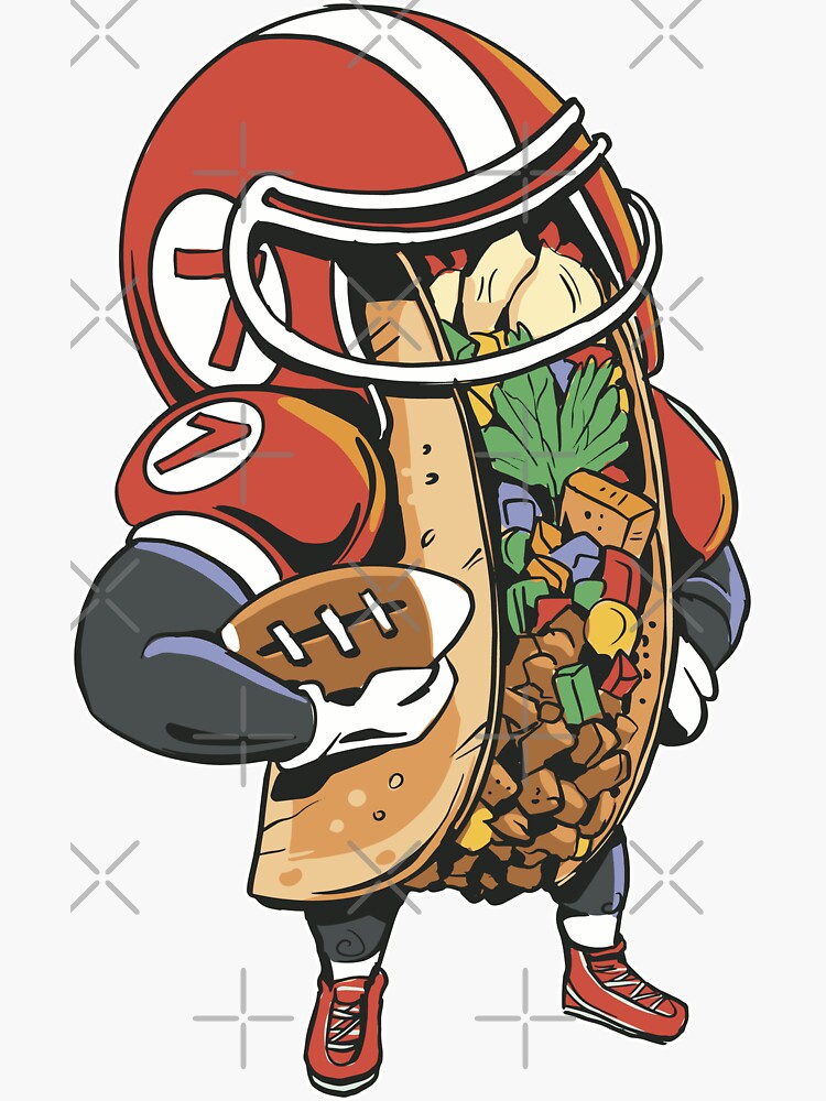 "American Football and Tacos Lover" Sticker for Sale by BeautyofColor ...