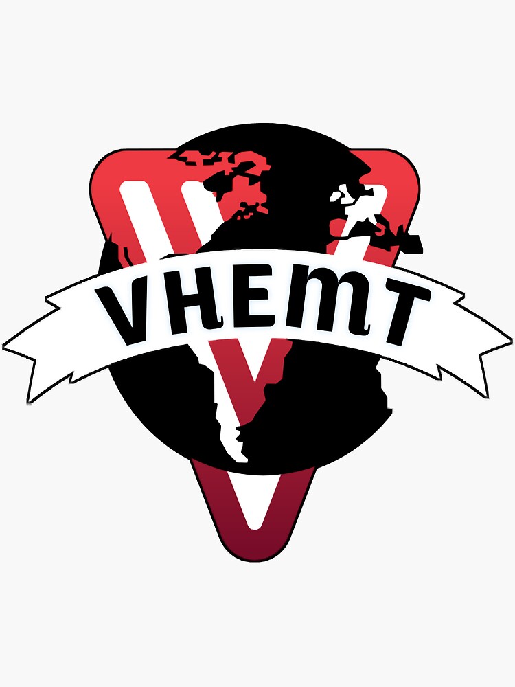 " vhemt " Sticker for Sale by LimbsDisarms | Redbubble