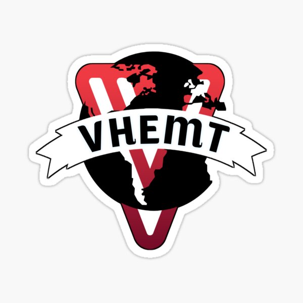 " vhemt " Sticker for Sale by LimbsDisarms | Redbubble