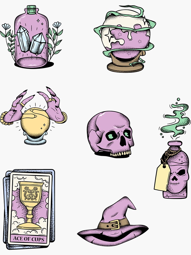 "Pastel Witch Aesthetic" Sticker for Sale by cressworth | Redbubble