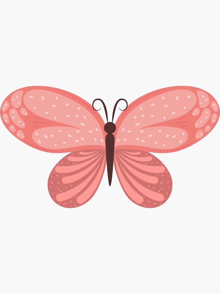 "Pink Butterfly Sticker" Sticker for Sale by nam-namira | Redbubble