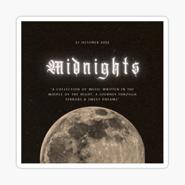 "MIDNIGHTS grunge TS10 poster design" Sticker for Sale by ...