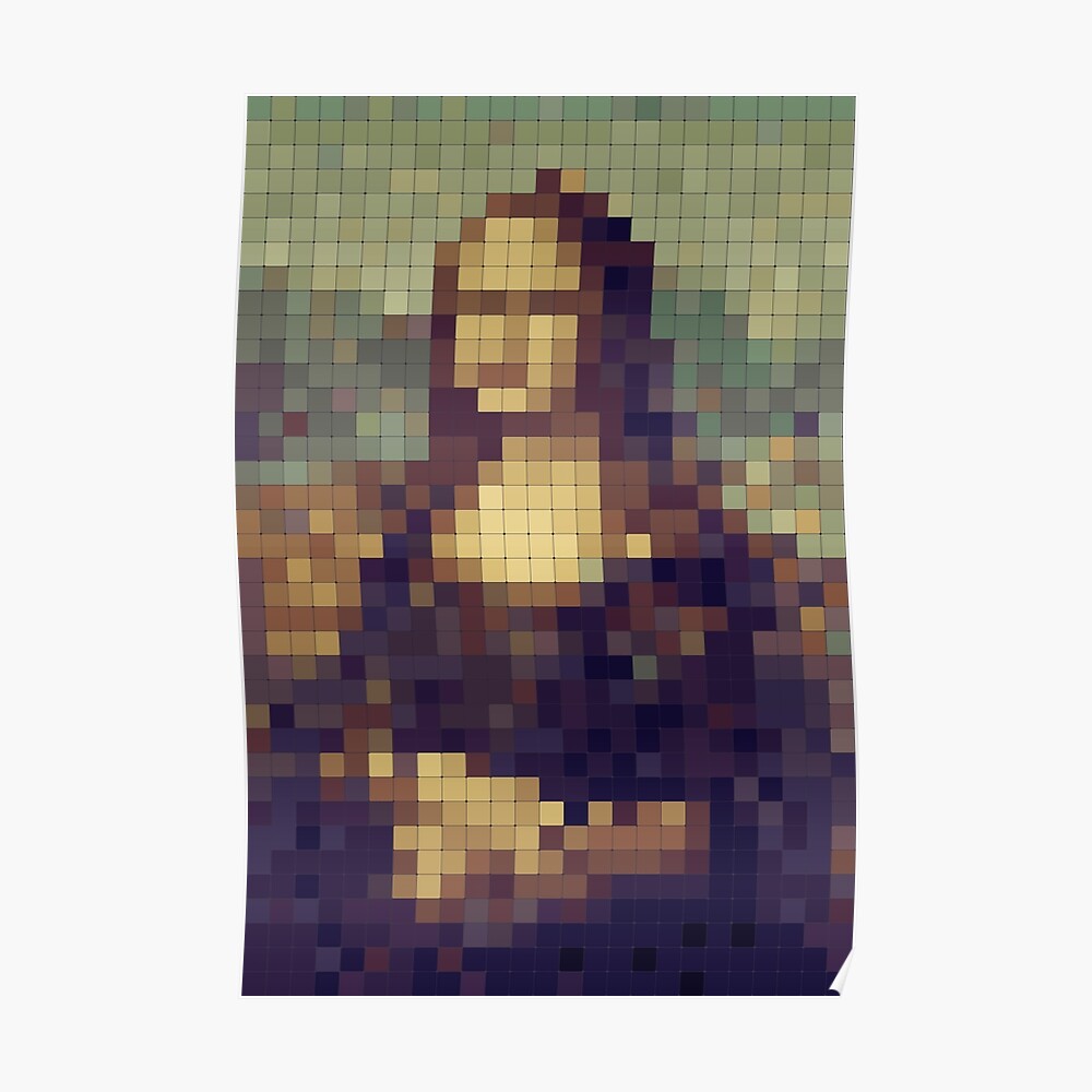 "8-bit Mona Lisa Pixel Kunst" Poster von BluePlanet | Redbubble