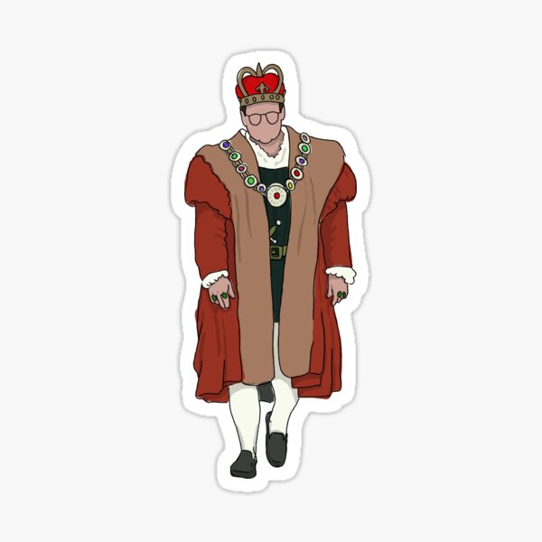 "Crazy King George - transparent BG" Sticker for Sale by alphattack ...