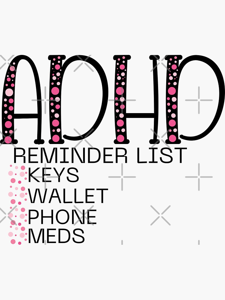 "adhd reminder list dots" Sticker for Sale by SusmusStickers | Redbubble