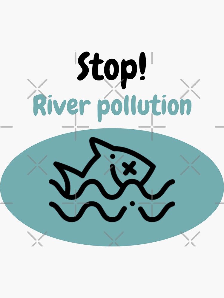 "River pollution" Sticker for Sale by Wassimsho | Redbubble