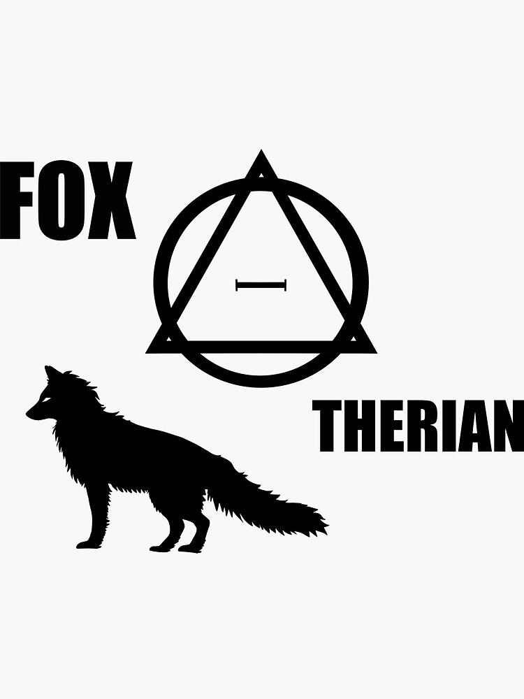 "Fox Therian Logo" Sticker for Sale by MidnightsMayo | Redbubble