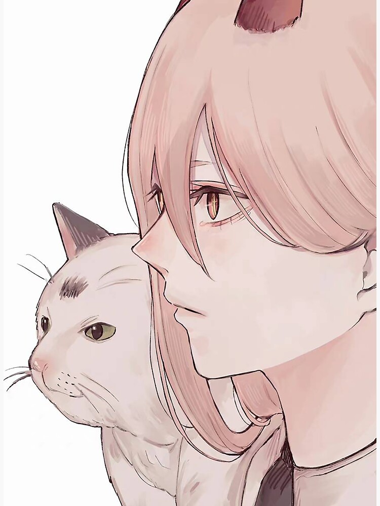 "Meowy & Power | chainsaw man" Sticker for Sale by AoiDoi | Redbubble