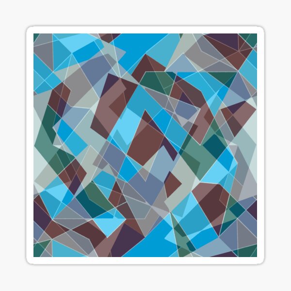 "Stained Glass Large Scale Blue" Sticker for Sale by WildwaterDesign ...