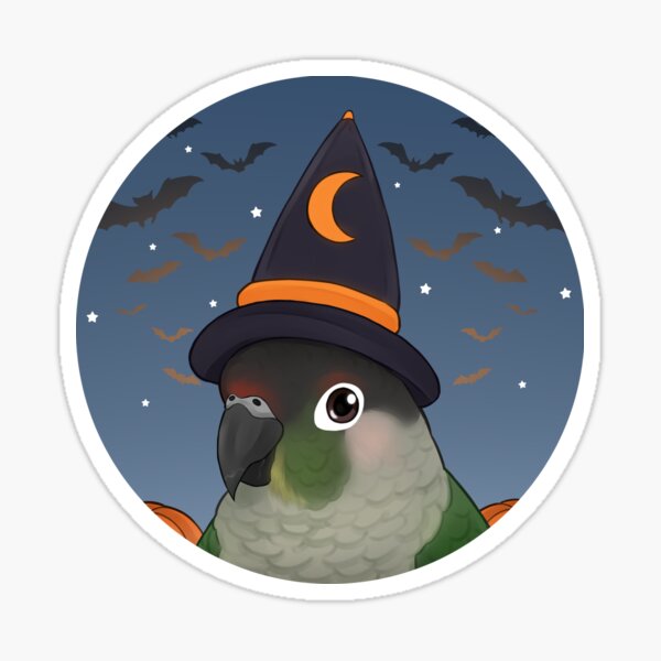 "Halloween Conure" Sticker for Sale by meruesan | Redbubble