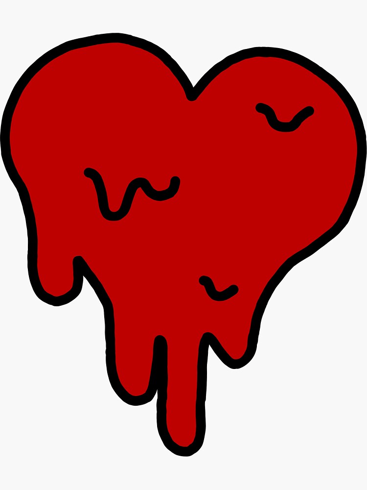 "Melted heart" Sticker for Sale by Tiago-NS | Redbubble