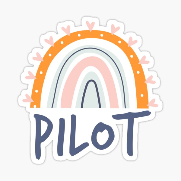 "Cutest Pilot Aviation" Sticker for Sale by NestaReign | Redbubble
