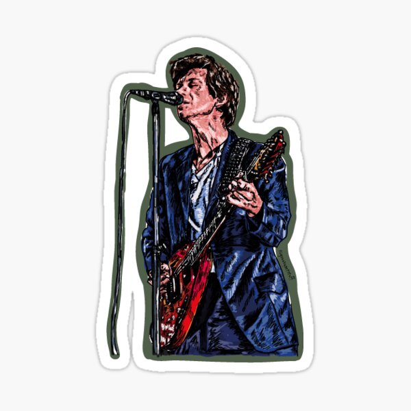 "Alex Turner Sticker" Sticker for Sale by GroovyArtStuff | Redbubble