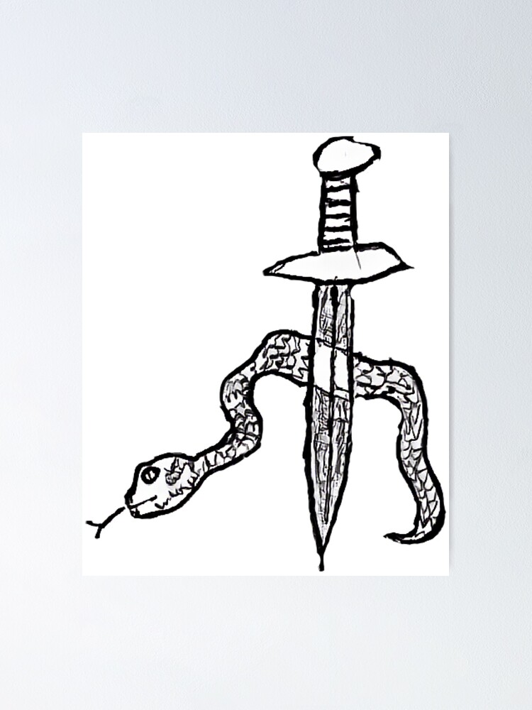 "Snake and sword" Poster for Sale by Mystic-Darkness | Redbubble