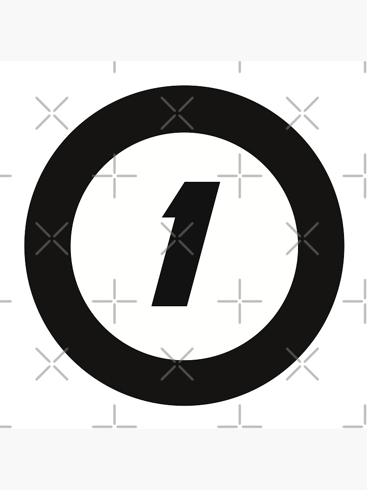 Póster « Número 1 en círculo blanco y negro» de maywinterfox | Redbubble