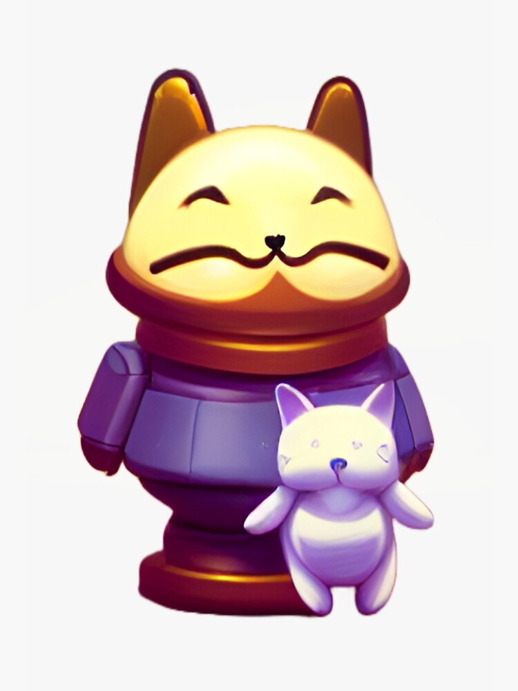 "Robot funny bee and puppycat" Sticker for Sale by AIdesignsAI | Redbubble