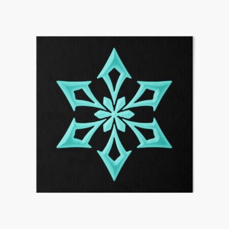 "Genshin Impact Symbol Element Cryo Ice – Snezhnaya - 3D Vibrant ...
