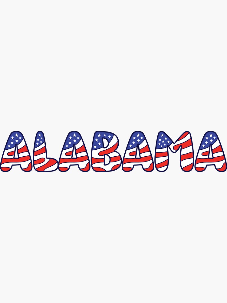 "Alabama American flag " Sticker for Sale by ScrapDesignPL | Redbubble