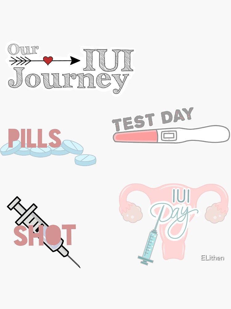 "IUI sticker set for calendar/planner" Sticker for Sale by ELithen ...