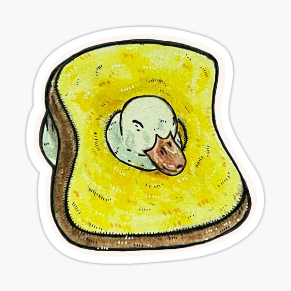 "Bread Ducky" Sticker for Sale by EurynomeArt | Redbubble