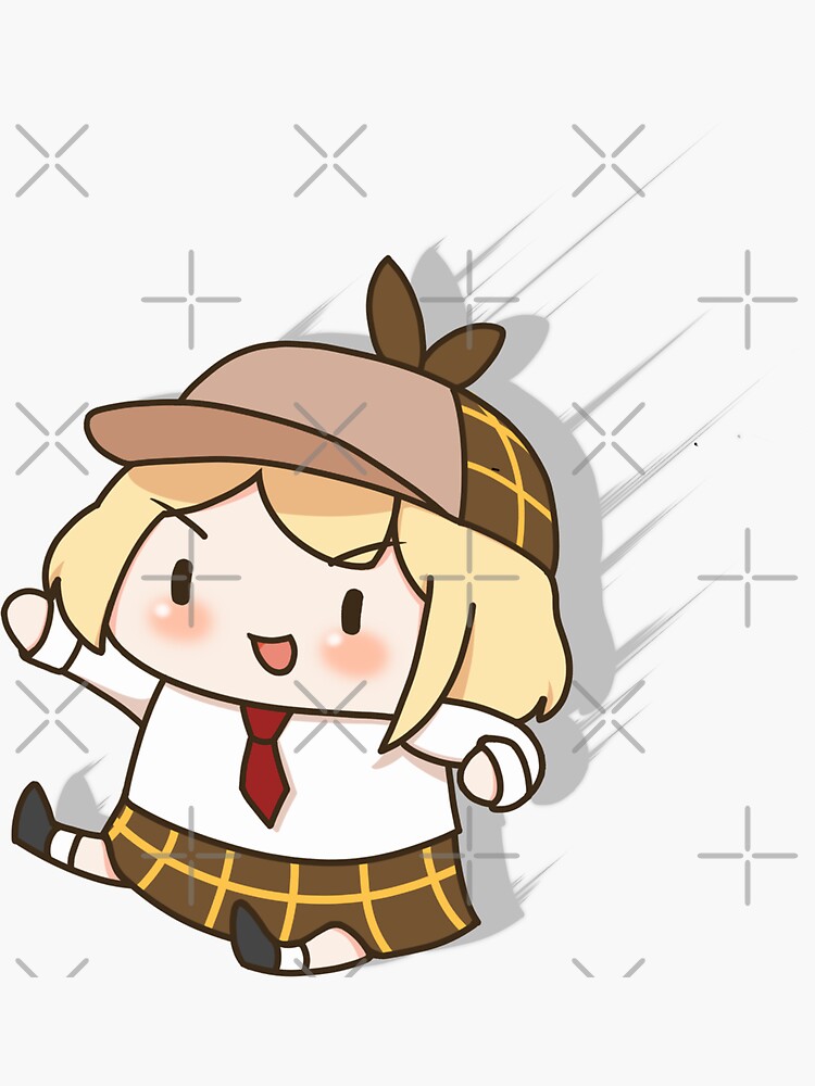 "Cute smol ame groundpounding" Sticker for Sale by Holotya | Redbubble
