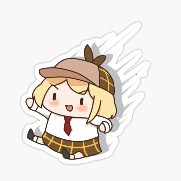 "Cute smol ame groundpounding" Sticker for Sale by Holotya | Redbubble