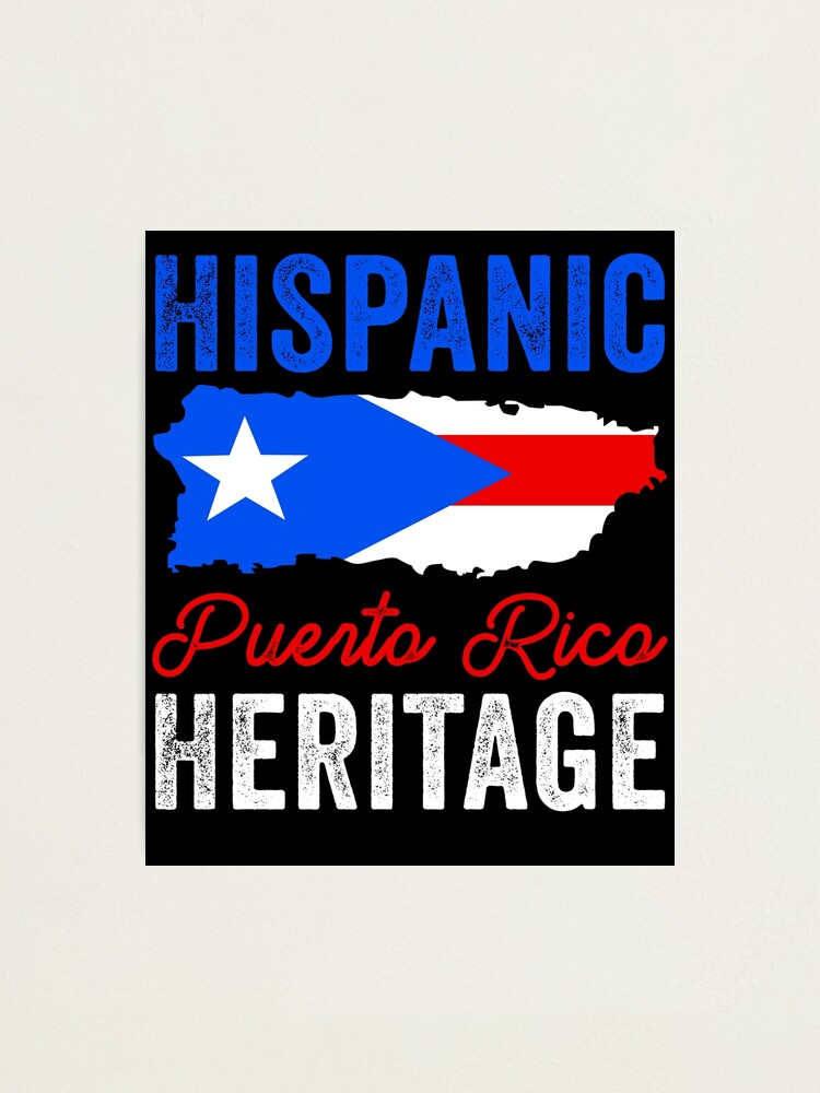 Lámina fotográfica «Bandera de Puerto Rico Mes de la Herencia Hispana ...