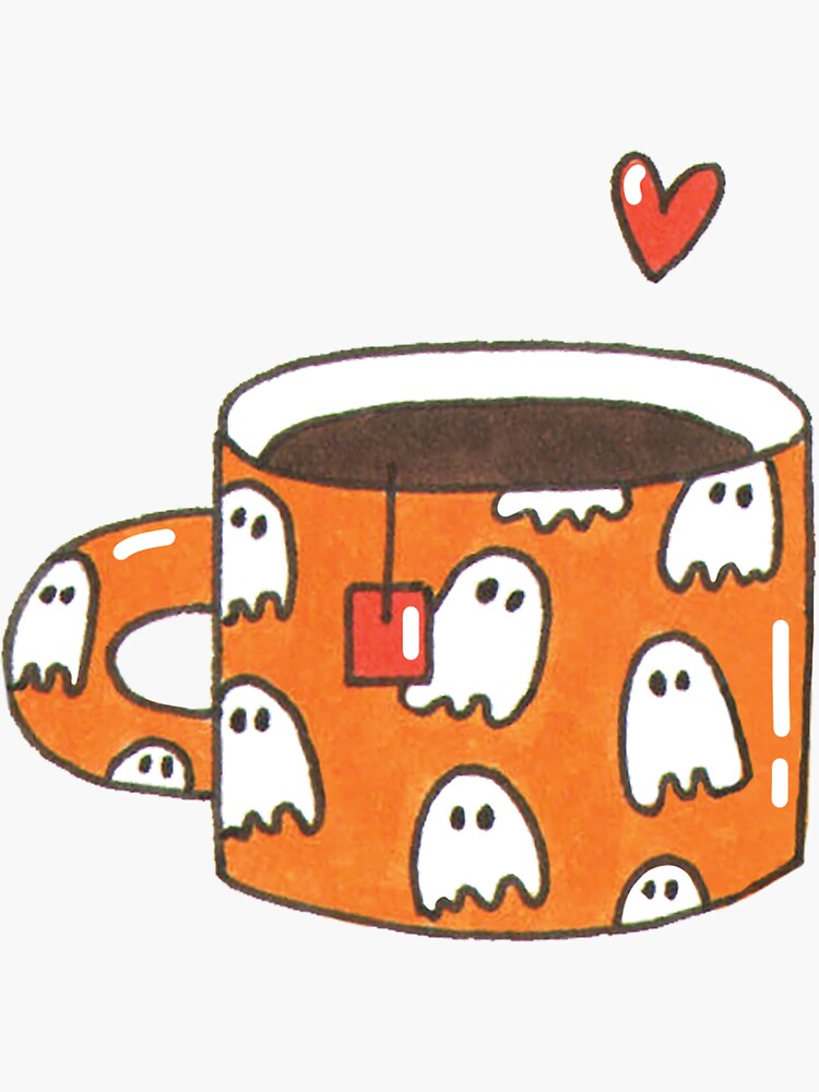"Spooky Tea" Sticker for Sale by RickytheUnicorn | Redbubble