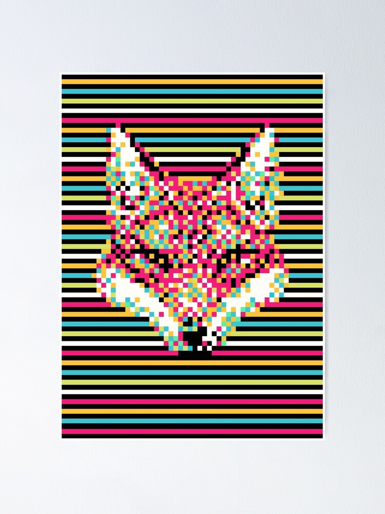 "Pixel Art Retro 8-bit Fox" Poster for Sale by BluePlanet | Redbubble