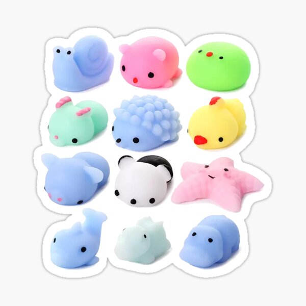 "cutie squishy animal fidget pack" Sticker for Sale by StylerIron ...