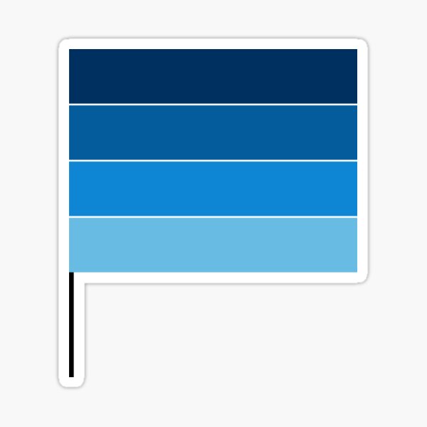 "Blue Monochrome Flag" Sticker for Sale by CHELSEAAVATI | Redbubble