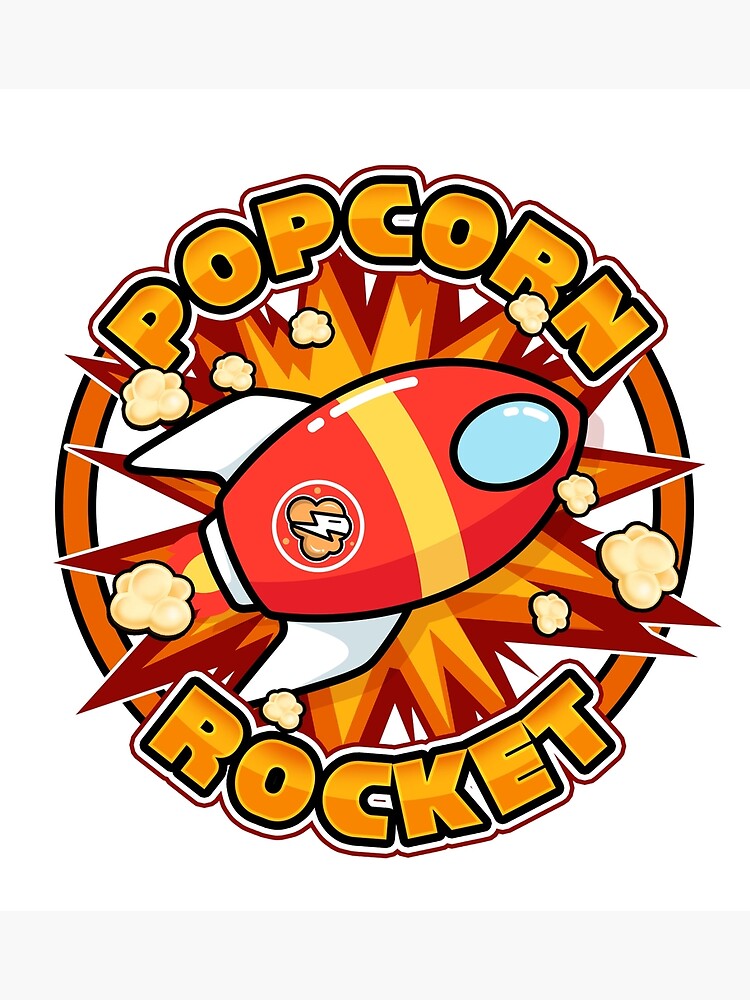 "Popcorn Rocket Circle Logo" Poster for Sale by BattleGeekPlus | Redbubble
