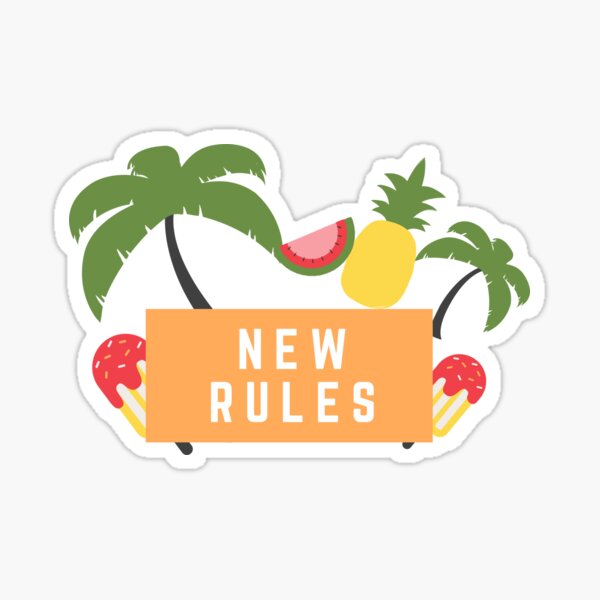 "Dua lipa - new rules" Sticker for Sale by moazrafaat | Redbubble